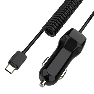 China Snelle de Telefoonlader van 5V 3.4A 5Ft 1.5M Spring Flexible Cable 2 in 1 Autolader Te koop