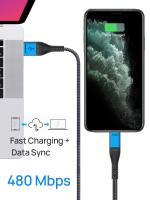 China PD 3A 18W Iphone USB Charging Cable Braided Lightning Cable for sale