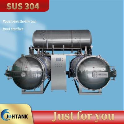 China Máquina de la autoclave de la réplica de la inmersión del agua del esterilizador del doble capa para la comida del envasado al vacío en venta