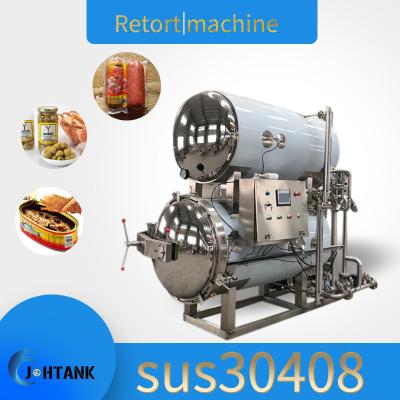 China Máquina de la autoclave de la réplica de la inmersión del agua del esterilizador del doble capa para la comida del envasado al vacío en venta