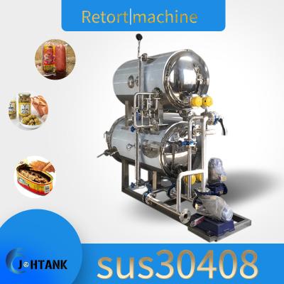 China Máquina de la autoclave de la réplica de la inmersión del agua del esterilizador del doble capa para la comida del envasado al vacío en venta