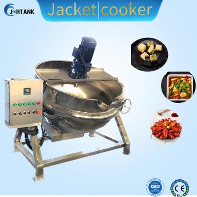 Cina Doppio bollitore rivestito industriale 500L SUS304 con il miscelatore che cucina vaso in vendita
