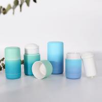 China 30g 50g Round Shape PCR Material Plastic Refillable Deodorant Stick Container for sale