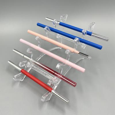 Cina Gli ABS delicati della matita di sopracciglio del triangolo 146mm 7mm raddoppiano il contenitore capo di trucco dell'occhio con la spazzola in vendita