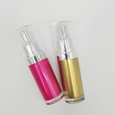 Cina Bottiglia per lozione acrilica a forma rotonda in PMMA 15 ml 30 ml 50 ml 100 ml 120 ml in vendita