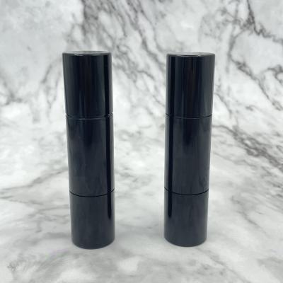 Cina gli ABS vuoti di punto culminante della dissimulazione dei contenitori del rossetto del nero 8g raddoppiano la testa in vendita