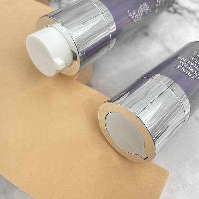 China 15ml 30ml 50ml para el cuidado de piel alrededor de la botella privada de aire de la bomba de la pared doble rotatoria en venta