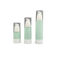 China 80ml 120ml Clear Airless Pump Bottles AS Cap Empty Metallized Surface For Foundation for sale