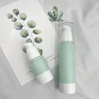 China 80ml 120ml Clear Airless Pump Bottles AS Cap Empty Metallized Surface For Foundation for sale