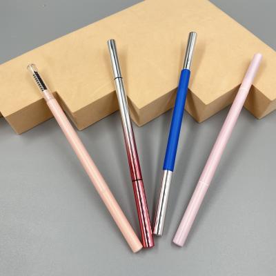 Cina Gli ABS delicati della matita di sopracciglio del triangolo 146mm 7mm raddoppiano il contenitore capo di trucco dell'occhio con la spazzola in vendita