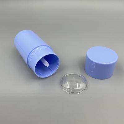 China Blue Push Up Deodorant Stick Empty Containers Round 50g 75g Customized Logo for sale