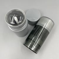 China 75g Gray Empty Deodorant Stick Container AS / PP Sunscreen Round Tubes for sale