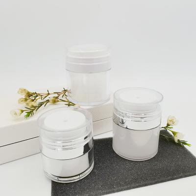 Cina 15 / strumenti portatili di trucco di viaggio della pompa 30/50g del barattolo del contenitore di facile impiego cosmetico crema acrilico vuoto senz'aria della bottiglia in vendita