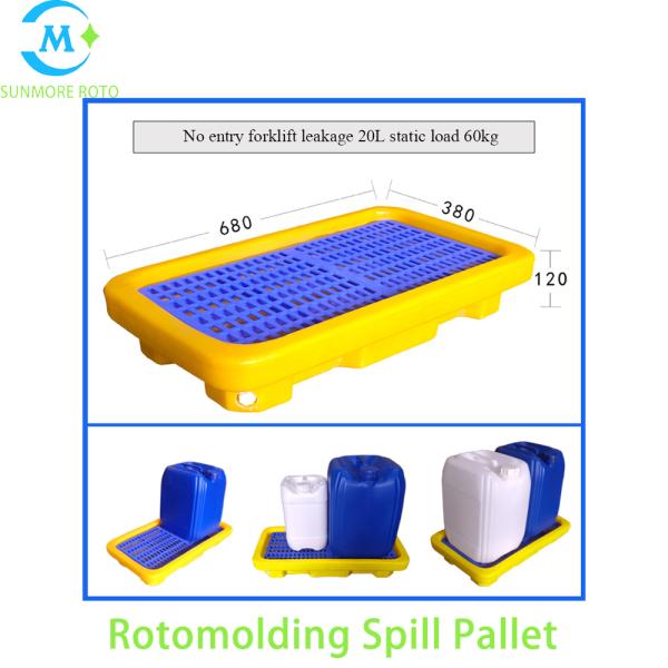 Quality Custom Rotomolding Mold for HDPE 20L Spill Containment Pallet with Grid Top for Chemical Drums for sale