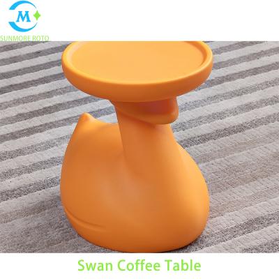 China SUNMORE Rotomolded Cartoon Swan Shaped Accent Side Table for Living Room Decor for sale