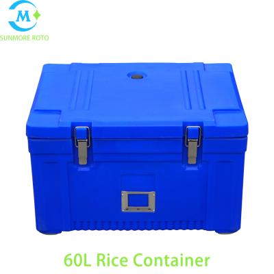 China SUNMORE ROTO Custom 60L Rotomolded Hot Food Insulated Container, Stainless Steel Fastener Sealed Thermal Rice Box For Catering Group Meal Distribution & Kitchen Food Storage for sale