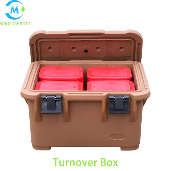 Quality SUNMORE ROTO Rotational Molding Insulated Catering Transport Box, Lockable Sealed Plastic Turnover Container For Food Raw Materials & Cooked Food Logistics for sale
