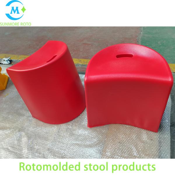 Quality SUNMORE ROTO Custom Rotomolded Plastic Stool, Outdoor Curved Shape Heavy Duty Rotational Molding Plastic Stool For Playground Park Public Area for sale