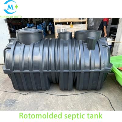 China Rotomolded Plastic Septic Tank, Three‑chamber Integrated Sewage Treatment Septic Tank For Rural Household Waste Water Disposal for sale