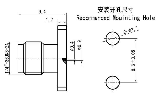 Connector – Flange Mount Receptacle SMA Female RF Coaxial