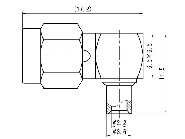 SMA Male Right Angle RF Coaxial Connector for 2# Semi-Rigid/Semi-Flexible Cable