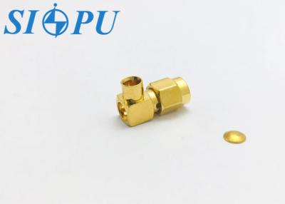 Cina SMA Male RF Coaxial Connector   Right Angle 90°, compatibile con il cavo coassiale 141-50 in vendita
