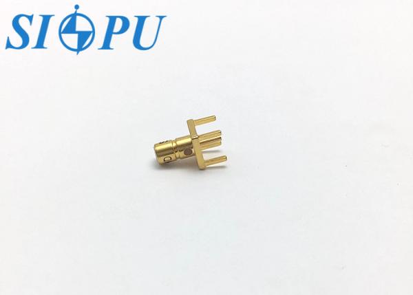 SSMB Male RF Coaxial Connector – Straight Type, PCB Solder Mount