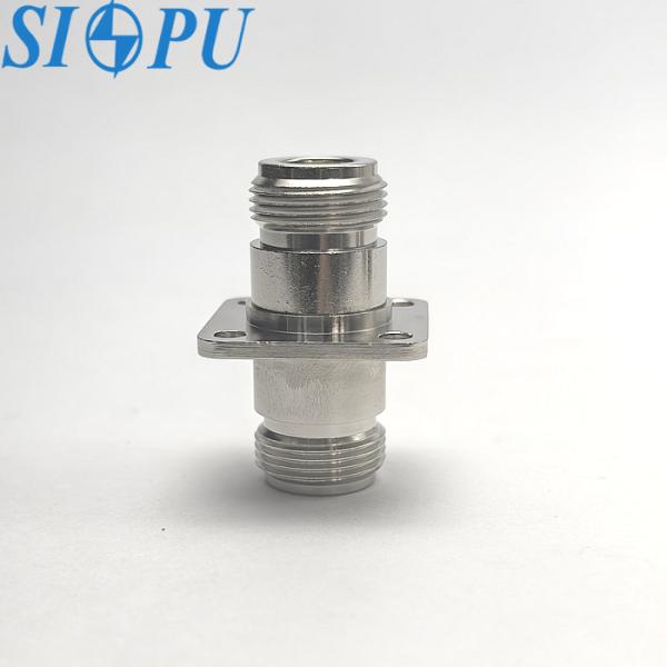N Female To N Female RF Coax Adapter Flange Mounted