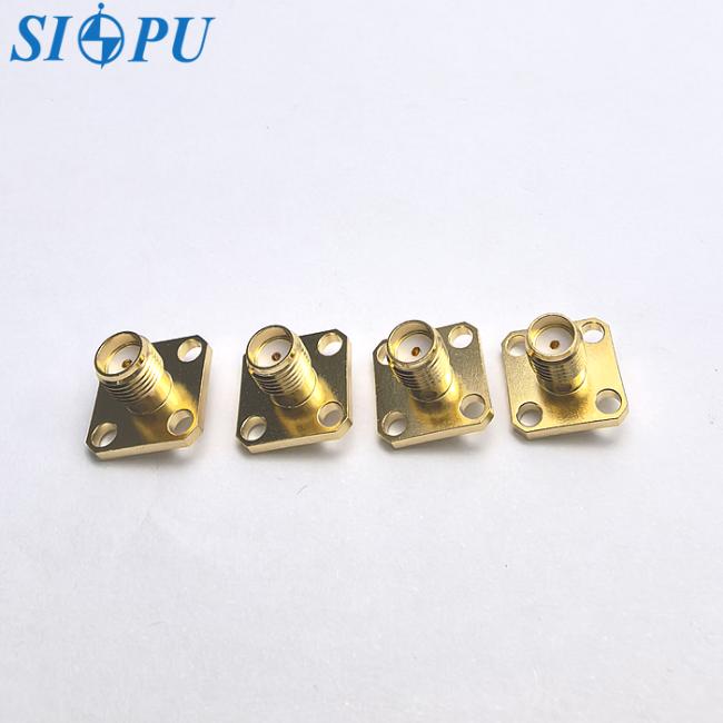 SMA Female Microstrip Soldered Flange RF Coaxial Socket