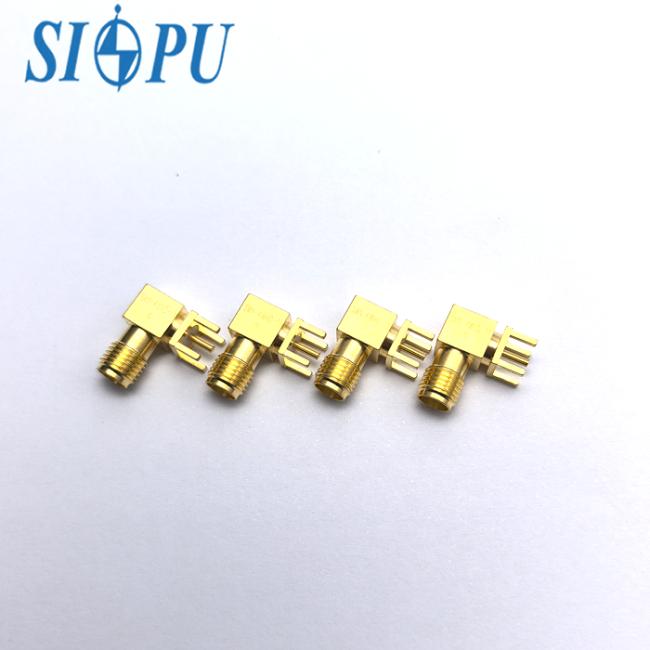 SMA Female Right Angle PCB Soldered Mount Microstrip RF Coaxial Connector