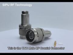 TNC Male RF Coaxial Connector   Self-Locking Plug (Radially Meshing), Slate Finish, compatibile con il cavo RG142B/U (Modello: TNC-J5-ZS)
