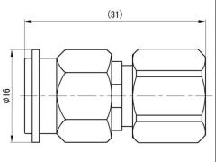 TNC Male for Mating with RG 142B/U Cable  RF Coaxial Connector