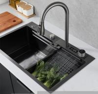 China Multifunctional Module SS Handmade Kitchen Sink Black Anti Corrosion for sale