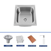 China 9 Inches Depth Kitchen Sink Top Mount With Rectangular Bowl Shape for sale