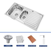 China Rectangular Bowl Shape Topmount Kitchen Sink With 9 Inches Depth for sale