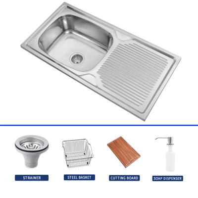 Cina OEM Dimensioni Cucina Lavabo Top Mount Con 3 fori del rubinetto inclusi in vendita