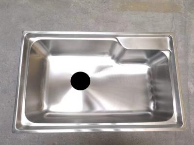 중국 일 조각 직사각형 닦은 스테인레스 스틸 단일 그릇 싱크 판매용