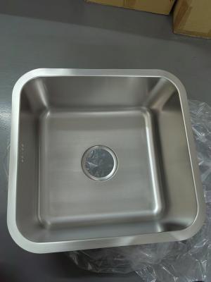 중국 장갑 스테인리스 스틸 부엌 싱글 볼 싱크 사각형 모양 및 부식 내성 배수 판매용
