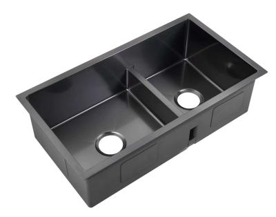 Китай Перезагрузить черную сталь из нержавеющей стали двойной раковины для легкой очистки и обслуживания продается