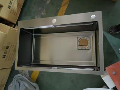 China Black Undermount Stainless Steel Kitchen Sink With 1.2mm Thickness And Easy Cleaning for sale