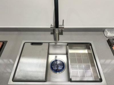 중국 18/10 니켈강 재질 언더마운트 스테인리스 스틸 싱크대 (싱글 볼, 오버플로우 포함) 판매용