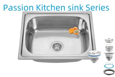 China 21cm Bowl Depth Apron Stainless Steel Kitchen Sink 3.5 Inch Drain Opening for Performance for sale
