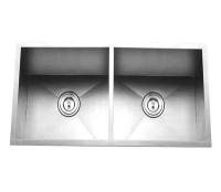 China Right Angle Corner Two Basin Kitchen Sink for sale