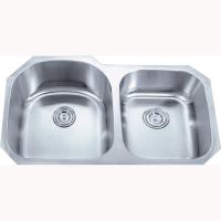 China Uma barra dobro de aço inoxidável da cozinha do dissipador da bacia da parte 304 à venda