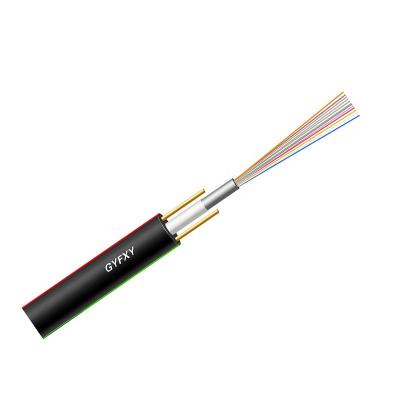 Cina Figura 8 guaina esterna di GYFXY FTTH del PE sopraelevato misto del cavo a fibre ottiche del centro 2-12 in vendita