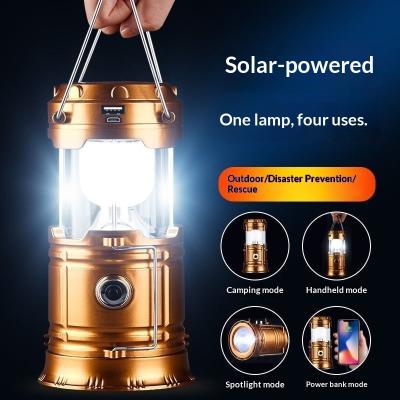 China Solar-powered Incandescent Lamp Outdoor Emergency Light Portable Camping Lantern Multi-functional Long-lasting Battery Life for sale