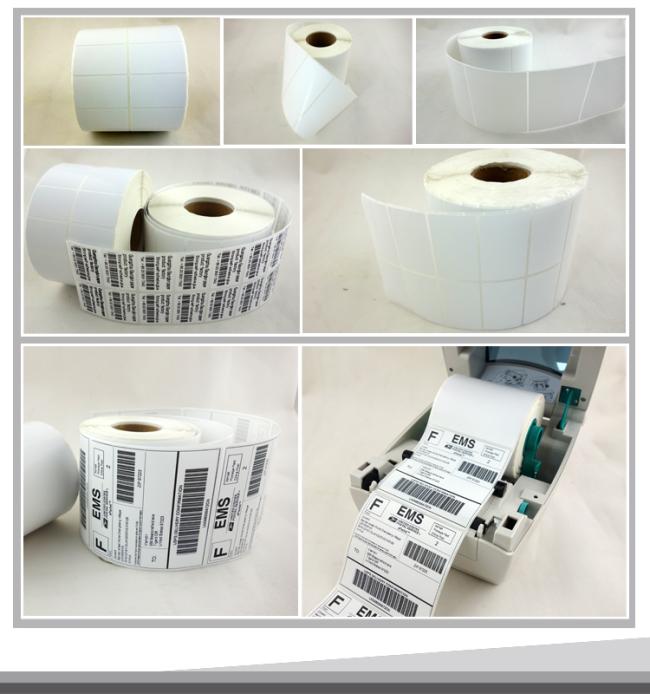 50*25mm 2500pcs/roll 광택이 없는은 애완 동물 상표 스티커 전자공학 상표를 위한 열 이동 공백 상표
