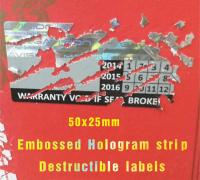 China Custom Printed Eggshell Sticker Tamper Proof Security Label Sticker For Packing for sale