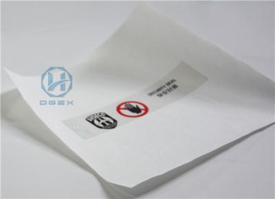 China Etiqueta evidente del alto del residuo del vacío de la seguridad del sello pisón abierto de la etiqueta para el documento en venta