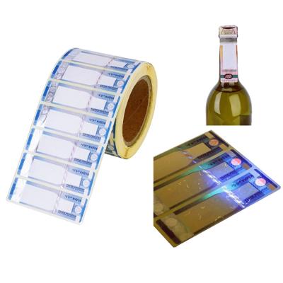 China UV-fluorescerende etiketten tegen vervalsing voor verpakkingen om de echtheid en integriteit van het product te waarborgen Te koop